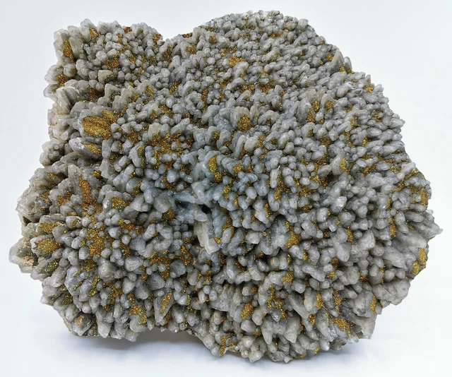CALCITE WITH GOLD Pyrite Crystal Mineral - XXL Specimen 2.7KG - A++ ...