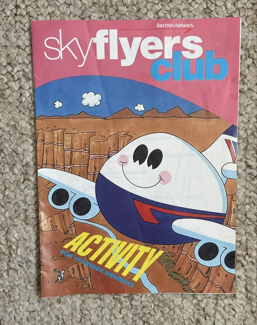 BRITISH AIRWAYS VINTAGE skyflyers activity book 90s rare £5.00 ...