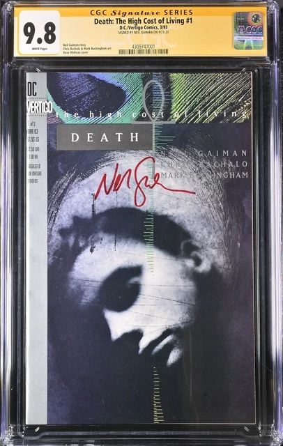 DEATH THE HIGH Cost Of Living #1~CGC 9.8 SS~NEIL GAIMAN EUR 584,89 ...