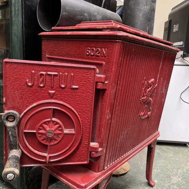 JOTUL 602N CLASSIC Cast Iron Wood Burning Stove red 5” Top Or Rear Flue ...
