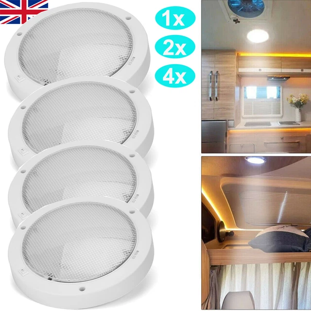 12V LED CEILING Roof Lights Motorhome Caravan Campervan Lamp with On ...