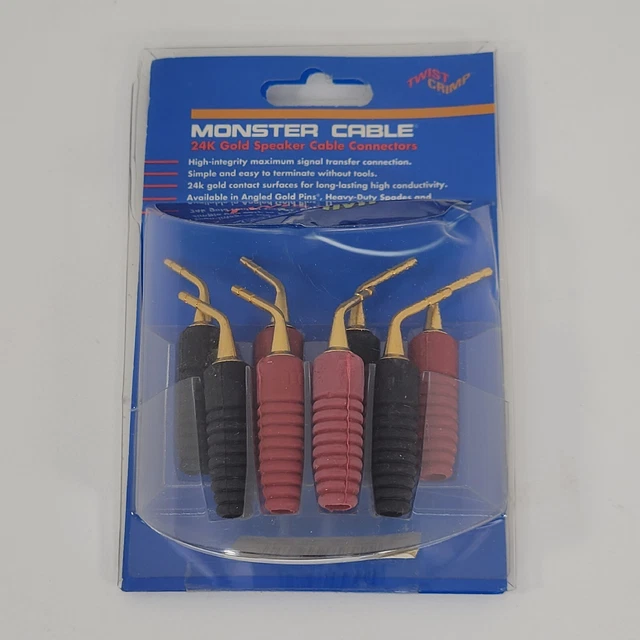 MONSTER CABLE 24K gold speaker cable connectors monster tips $36.15 ...