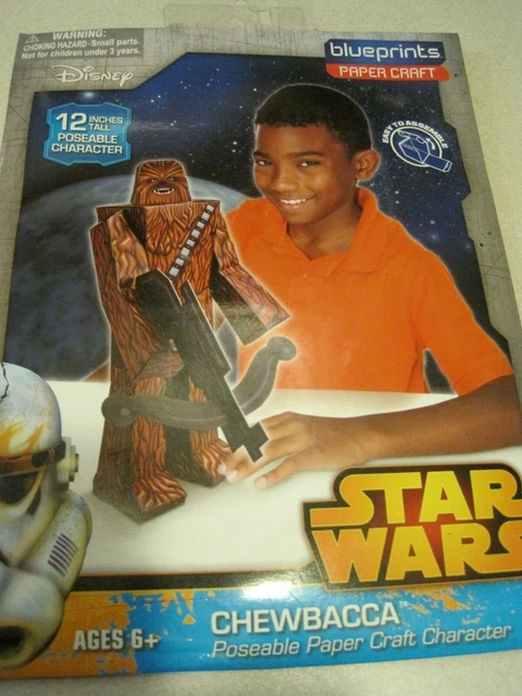 POSEABLE CHEWBACCA BLUEPRINTS 12" Papercraft STAR WARS SEALED EUR 13,34 ...