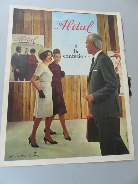 PUBLICITÉ SUR PAG. D'Origine Années 50/60 Advertising Vintage Abital ...