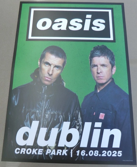 OASIS LIVE '25 Tour Litho Poster Croke Park, Saturday 16th Aug. Official + Gift £35.00 - PicClick UK