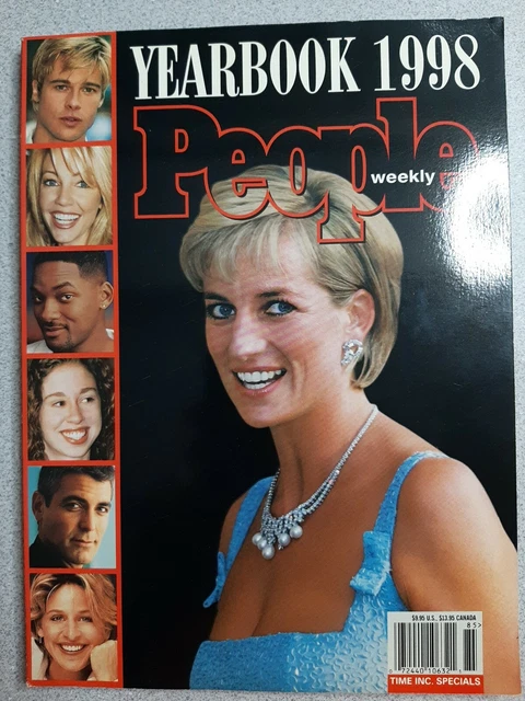 PEOPLE WEEKLY 1998 Yearbook Princess Diana Cover Versace Brad Pitt Will ...