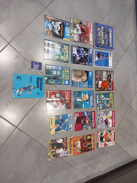 CHELSEA FC PROGRAMMES home and away, 2year books, photo book and John ...