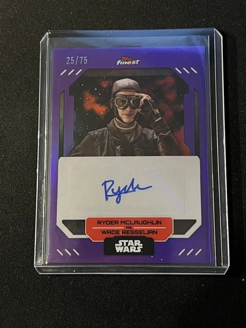 2023 FINEST STAR Wars Ryder McLaughlin Wade violet réfracteur voiture ...