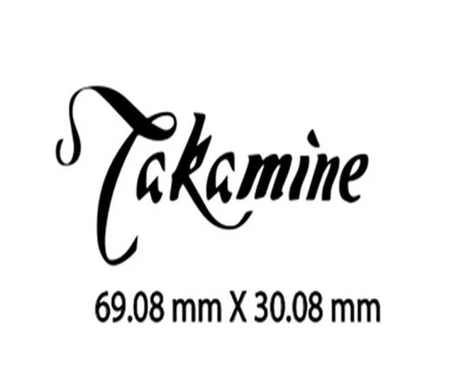 TAKAMINE GUITAR HEADSTOCK Decal Restoration Metal Waterslide Logo M25 ...
