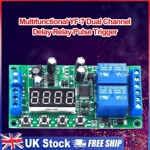 DELAY RELAY MODULE Board Pulse Trigger Cycle Timer 0.01s-999m Delay Time £9.18 - PicClick UK