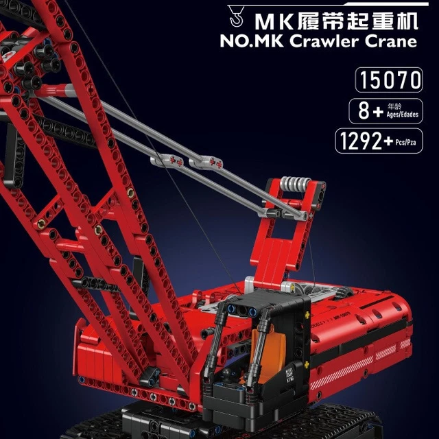 BUILDING BLOCKS MOULD King 15070 Red Crawler Crane With With Motor ...