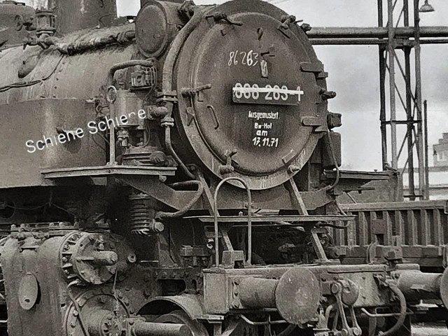ORIG.-NEGATIV AUSGEMUSTERT | 1972 Br 86 Dampflok 086 263-1 Bw Hof Z-Lok ...