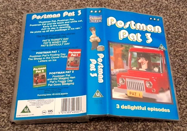 POSTMAN PAT 3 Bbc Video Thirsty Day Windy Day Pal Vhs Video Kids ...