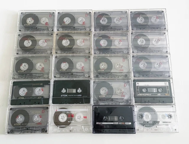BLANK AUDIO CASSETTE Tape Bundle - TDK / Memorex / Sony - Ferric - Used ...