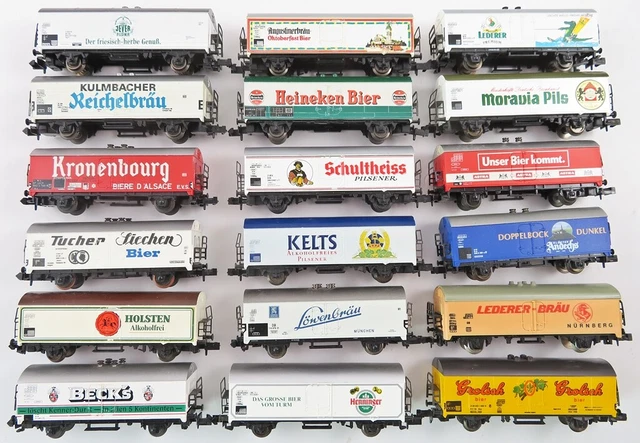 SPUR N BIERWAGEN Kühlwagen Konvolut, 18 Stück,Arnold Minitrix, Lima, Fleischmann EUR 74,90 ...