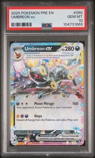 2025 POKEMON PRE En-Prismatic Evolutions #059 Umbreon Psa 10 $63.43 - PicClick AU