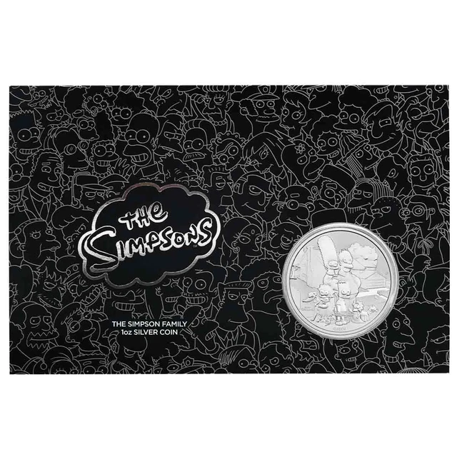 2021 $1 THE Simpsons Family 1oz Silver Coin on Card by Perth Mint ONLY ...