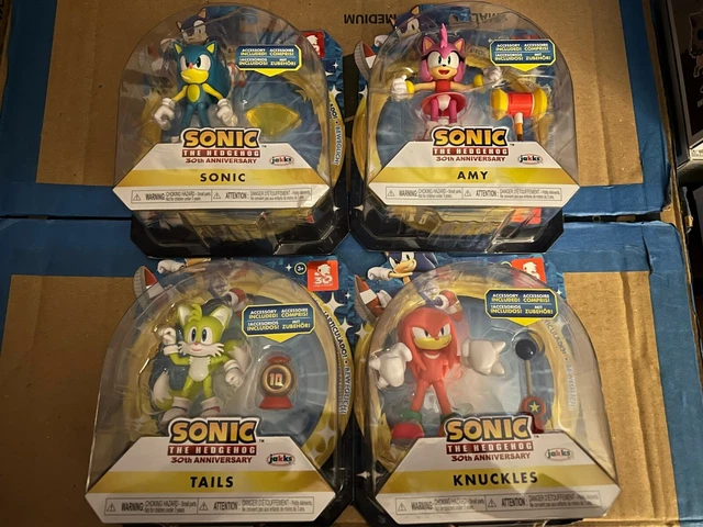 SONIC THE HEDGEHOG Neon Figure Set 30th Anniversary AMY TAILS KNUCKLES ...