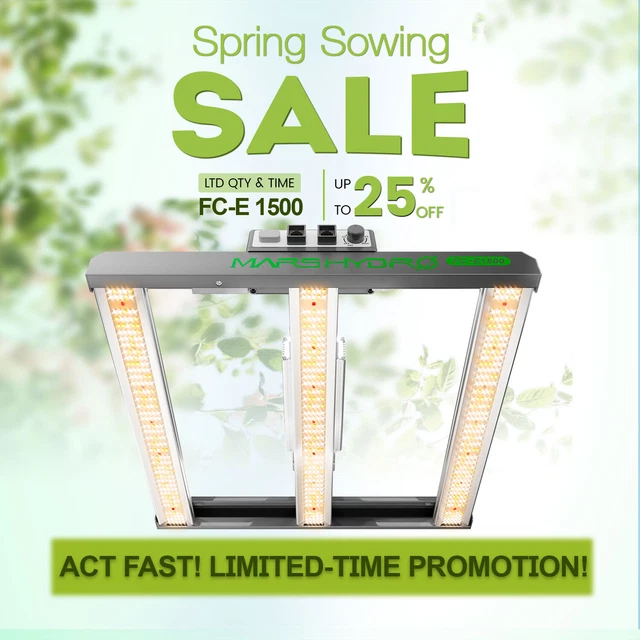 MARS HYDRO FC-E1500 150W LED Grow Light Full Spectrum for Home Indoor Plants Veg £104.68 ...