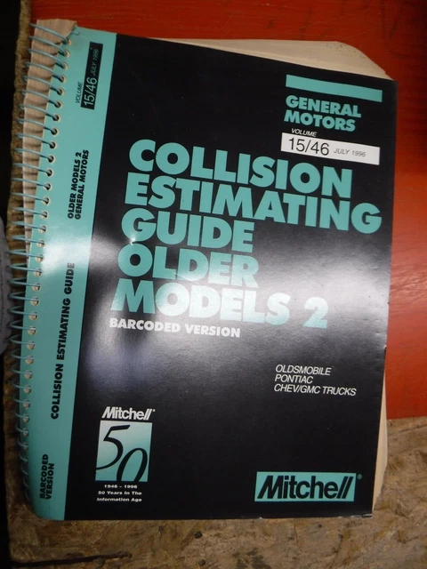 1978-88 MITCHELL COLLISION Estimating Guide Olds Pontiac Gmc Trucks ...