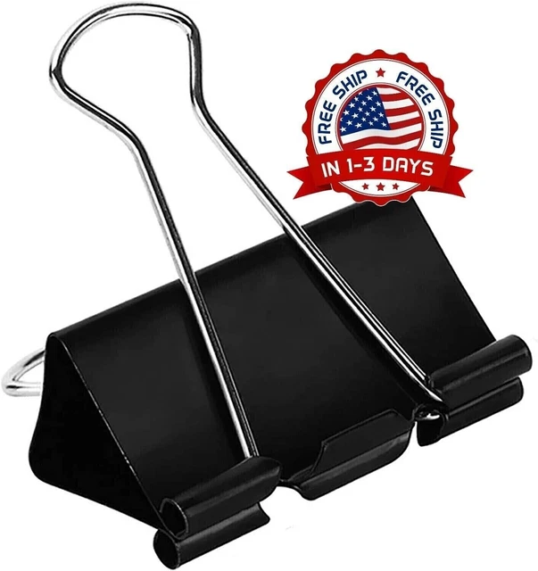 EXTRA LARGE BINDER Clips (10 Pack) 3 Inch, Big Paper Clamps for Office ...