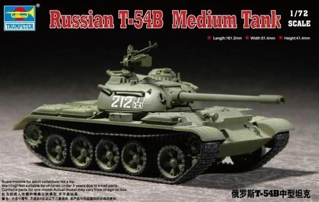 TRUMPETER 07281 RUSSIAN T-54B Medium Tank in 1:72 Bausatz Neu+OVP EUR ...