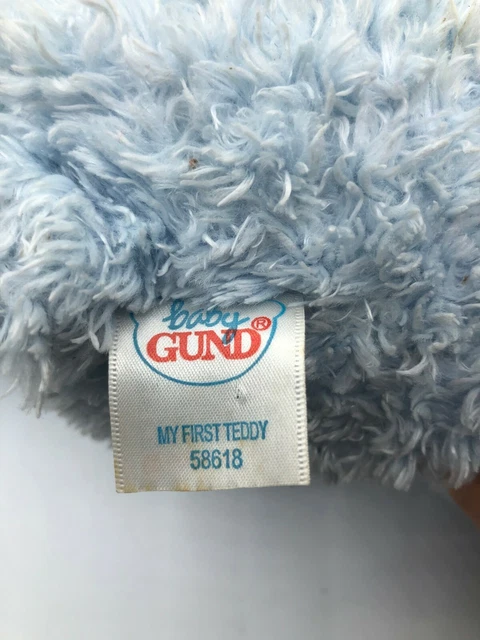 BABY GUND MY First Teddy 58618 Blue Bear Plush Kids Soft Stuffed Toy ...