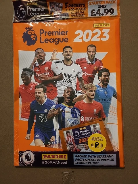 PANINI PREMIER LEAGUE 2023 Starter Pack: Album + 25 Stickers [ 5 ...