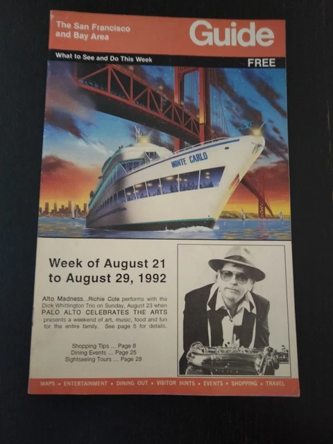 1992 SAN FRANCISCO And Bay Area Guide Maps Entertainment Dining Events ...