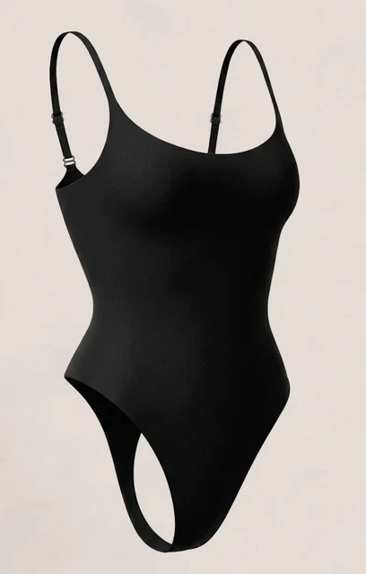 SHAPEMINT ALL DAY Every Day Scoop Neck Thong Bodysuit £22.67 - PicClick UK