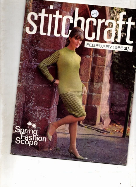 STITCHCRAFT FEBRUARY 1966 2/- Spring fashion scope knitting patterns £0 ...