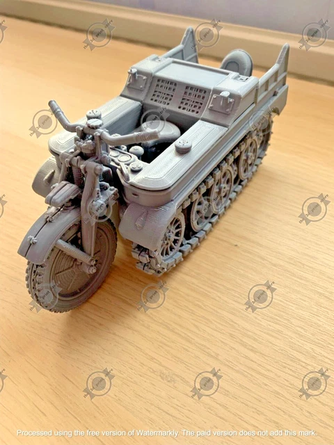 MASSSTAB 1-16 WW2 DEUTSCH, SD.KFZ.2 - KETTENKRAD 3D GEDRUCKT EUR 36,33 ...