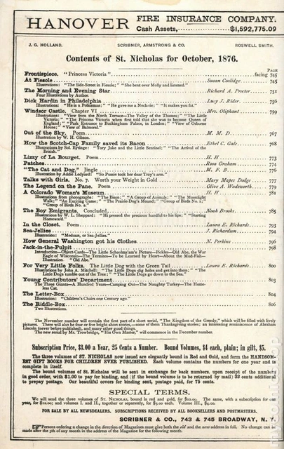 ST. NICHOLAS MAGAZINE Vol. 3 #12 GD- 1.8 1876 £11.14 - PicClick UK