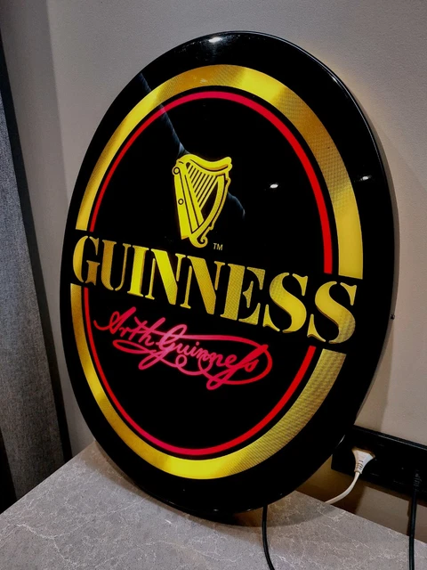 GUINNESS BEER BRAND Sign Light Pub Restaurant Original Wall Decor £221. ...