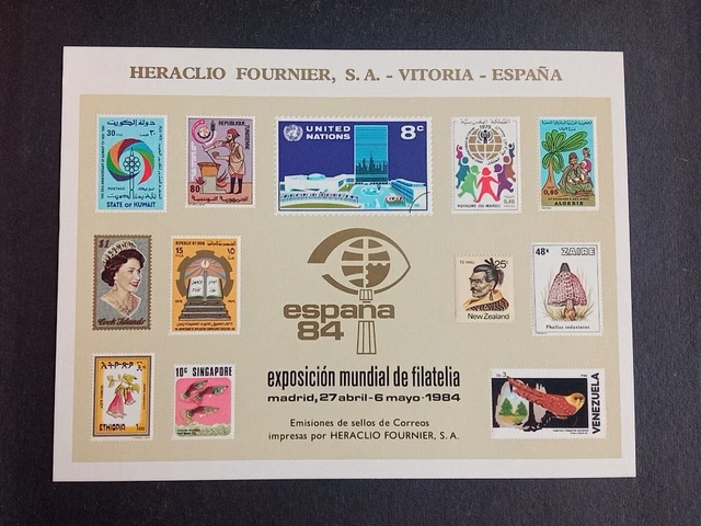 HOJAS RECUERDO ESPAÑA 1984 Expofil España 84. Heraclio Fournier EUR 2,00 - PicClick IT