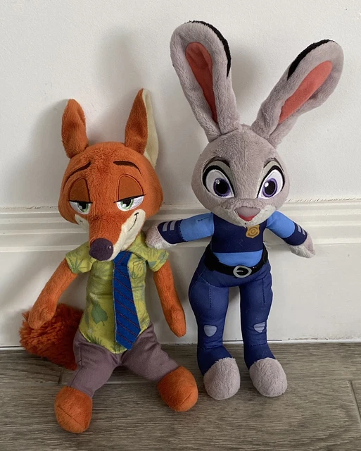 DISNEY ZOOTOPIA ZOOTROPLIS Nick Wilde & Judy Hopps Talking Tomy Toy 14” Plush £5.00 - PicClick UK