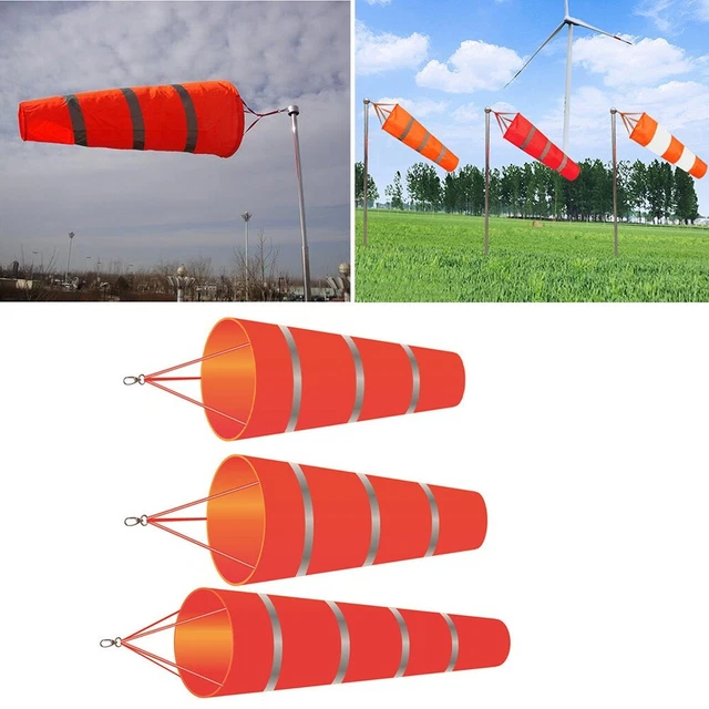 RED WINDSOCK BAG with Reflective Tapes Enhance Wind Detection ...