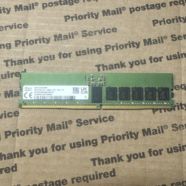 HYNIX 32GB DDR5 4800MHz PC5-38400 2Rx8 ECC RDIMM Server Memory ...