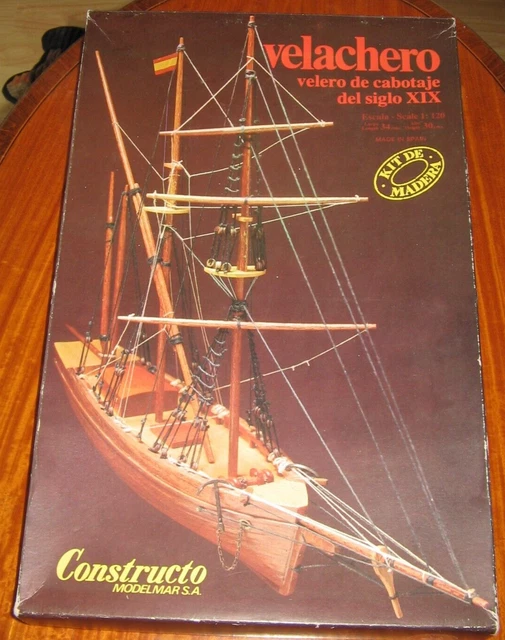 CONSTRUCTO 19TH CENTUARY Velachero Cabotaje Scale Wooden Boat Model ...