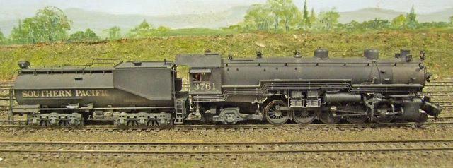 HO SCALE BRASS Southern Pacific Steam Locomotive F5 2-10-2 Number 3761 ...