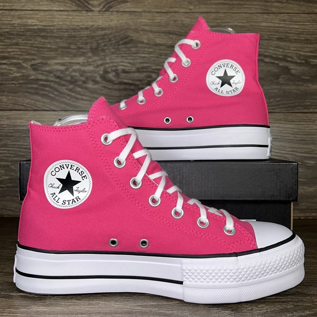 CONVERSE WOMENS CHUCK Taylor All Star Lift Pink Platform Sneakers Shoes ...