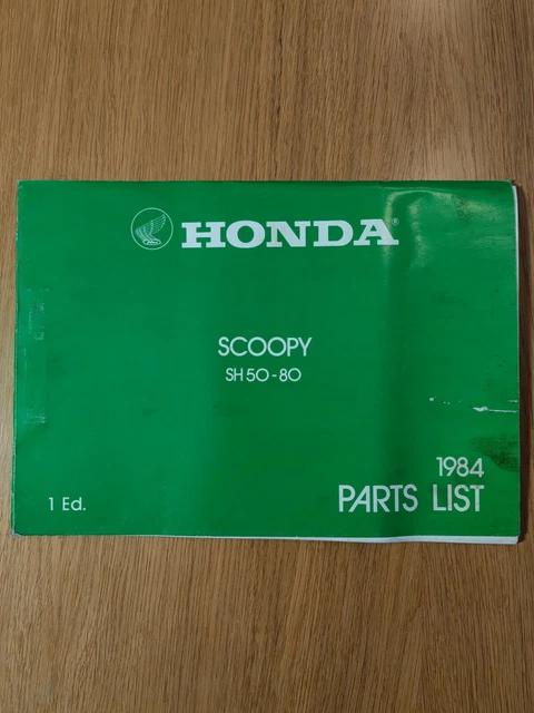 ORG. HONDA SCOOPY SH50-80 Parts List Teilekatalog 1984 Oldtimer ...