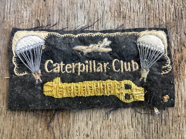 RARE WW2 USAAF RAF caterpillar club badge, aircrew bailed out master of ...