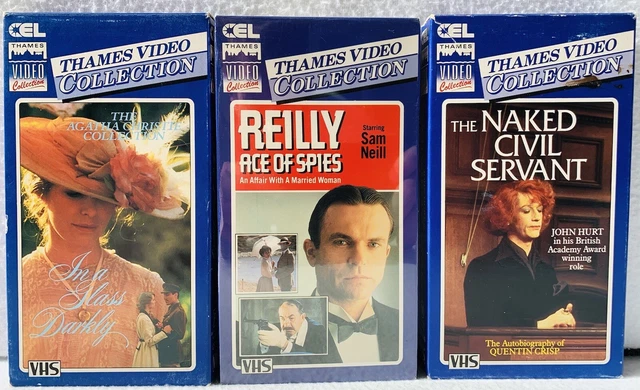 3X THAMES VHS Tapes, Reilly Ace Of Spies, Naked Civil Servant & Glass ...