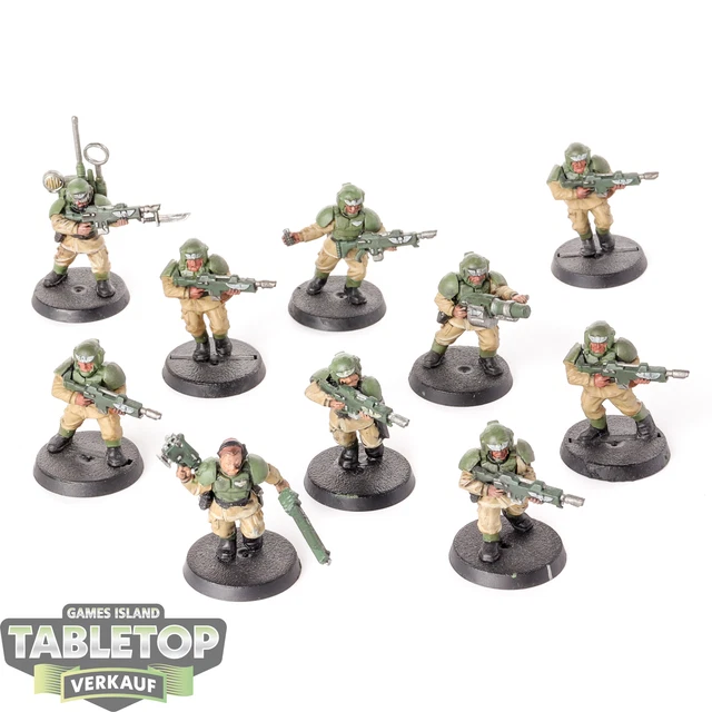 ASTRA MILITARUM - 10 x Cadian Shock Troops klassisch - teilweise bemalt EUR 28,99 - PicClick DE