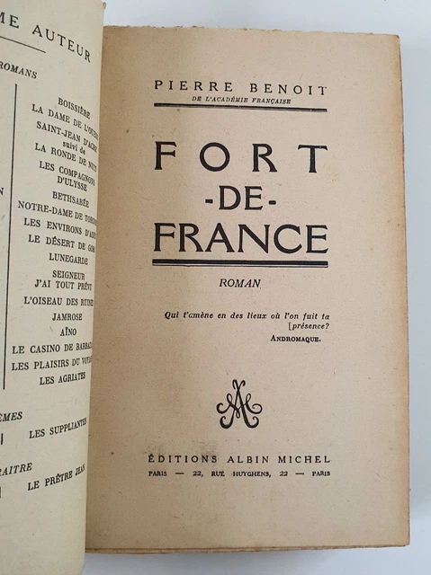 BENOIT, PIERRE - Fort de France - 1933 EUR 8,00 - PicClick FR