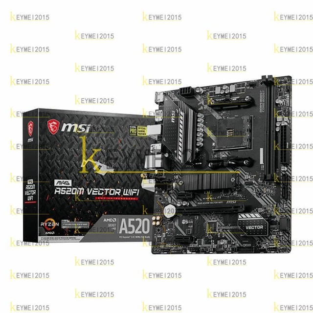 1PCS NEW MSI MAG A520M VECTOR WIFI AM4 AMD A520 USB3.2 Micro-ATX ...