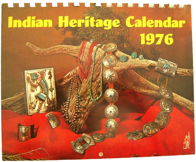 AMERINDIENS INDIAN HERITAGE 1976 Calendrier Illustré - US CALENDAR ...