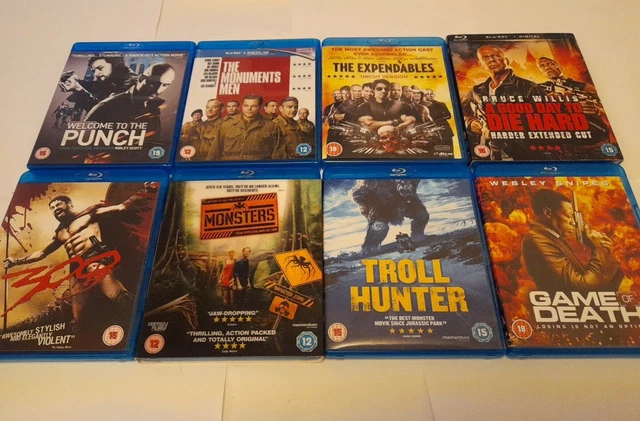 ACTION BLU RAY X8 Inc 300 Monsters Troll Hunter Game Of Death ...