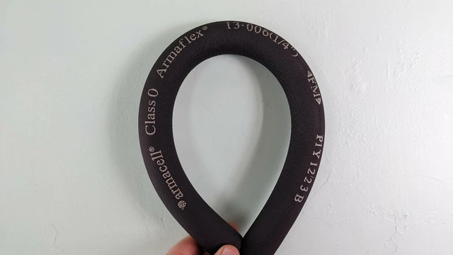 ARMAFLEX ARMACELL CLASS O Foam Pipe Insulation 1/4" x1/2"w x6.5ft(2m ...